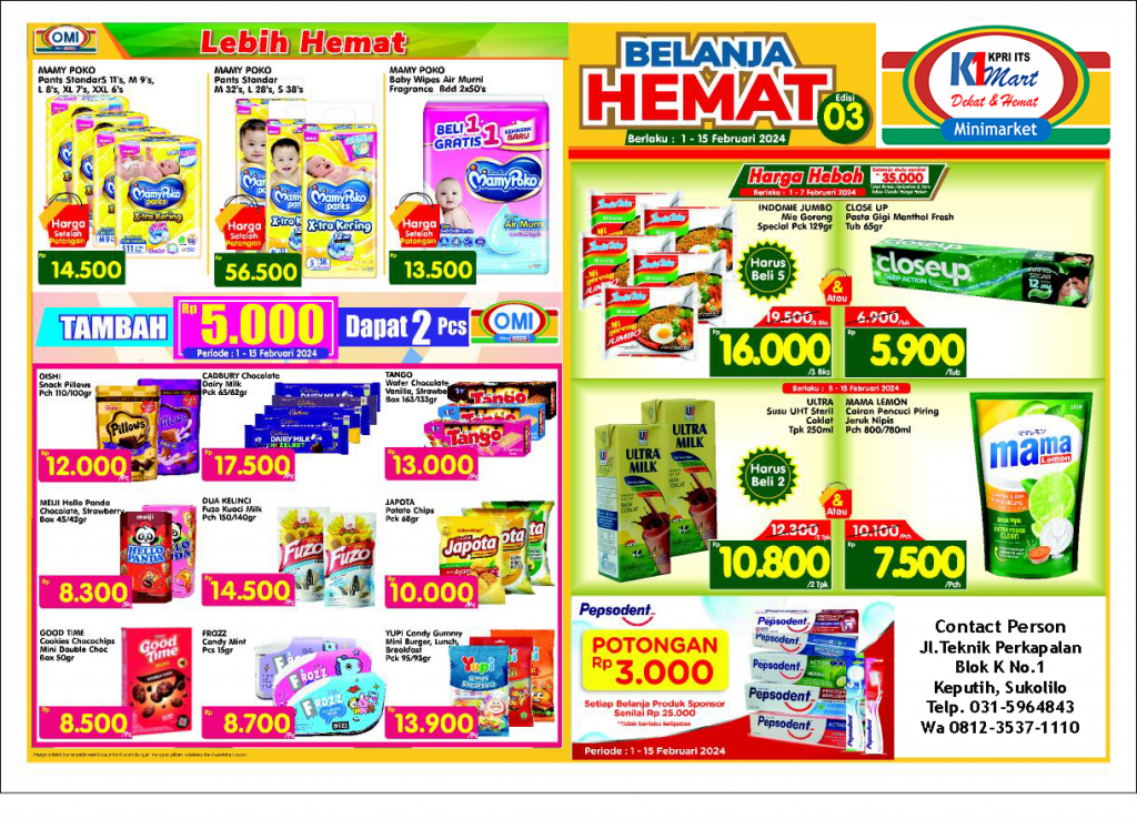 Promo K1Mart Edisi 03 Berlaku : 1 – 15 Februari 2024 – KPRI ITS